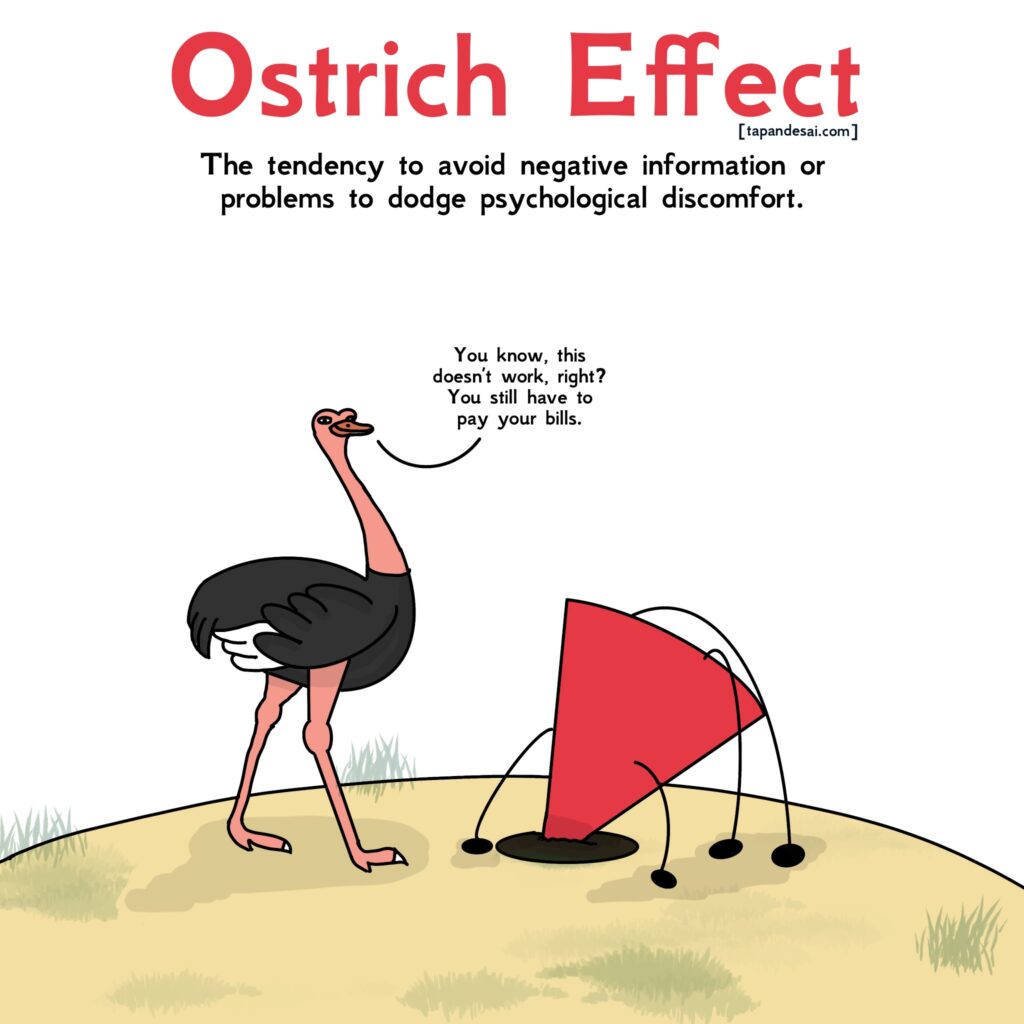 Ostrich Effect in Real Life: Why We Avoid Reality? - Tapan Desai